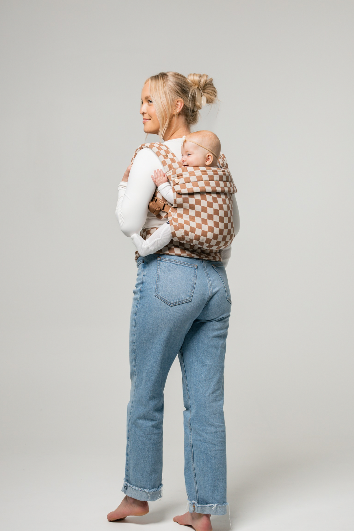 The Monarch Baby Carrier - Mocha Check – Mabē